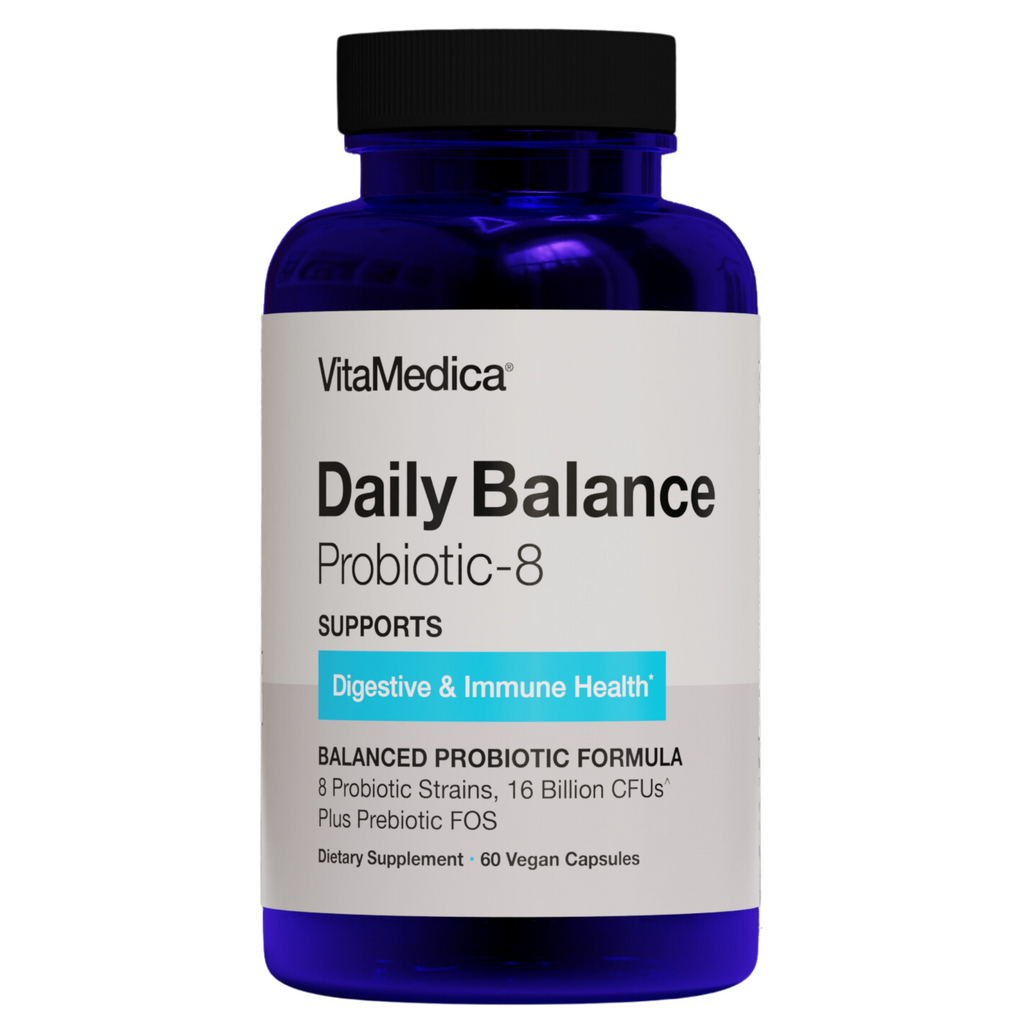 Daily Balance Probiotic-8: Synbiotic for Balanced Gut & Skin Microbiom ...