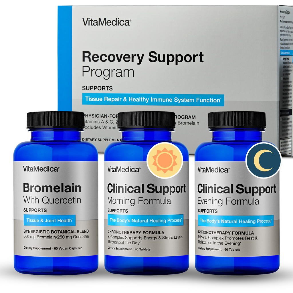 Recovery Support Program: Morning & Evening Program + Bromelain with Q ...