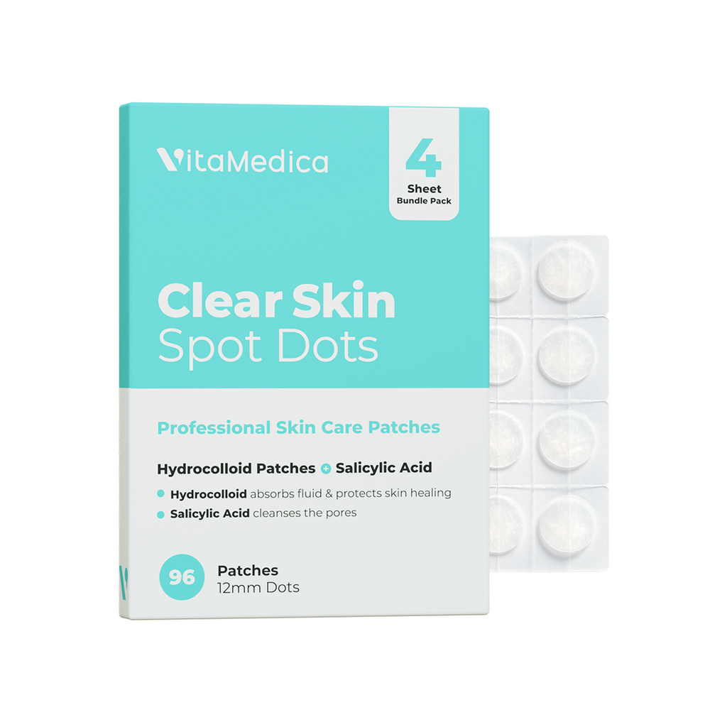 Clear Skin Spot Dots 4 Pack - Hydrocolloid Pimple Patches – VitaMedica